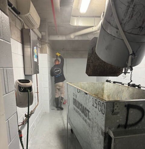 Garbage Chute Cleaning - Waterbomb Pressure Blasting